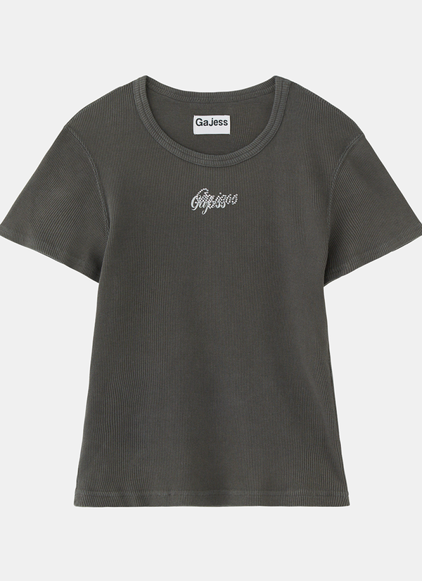 Rhinestone-Logo Tshirt | Gajess